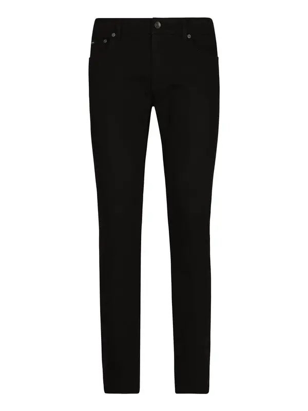 Dolce & Gabbana Washed Black Slim-fit Stretch Jeans Denim Multi-colored - Multicolor