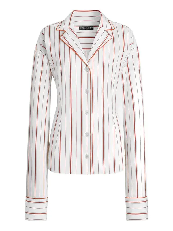 Dolce & Gabbana Striped Poplin Shirt Shirts And Tops Multi-colored - Multicolor