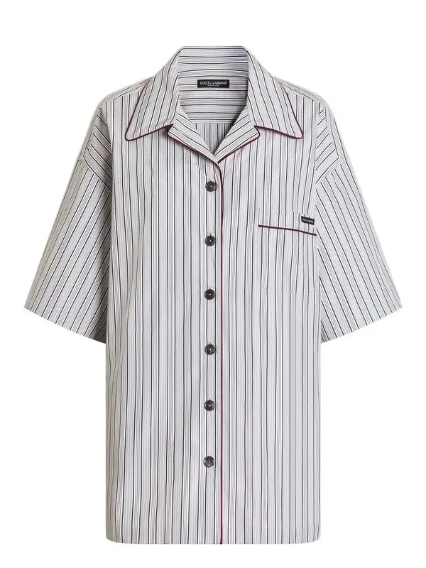 Dolce & Gabbana Striped Poplin Shirt Shirts And Tops Multi-colored - Multicolor