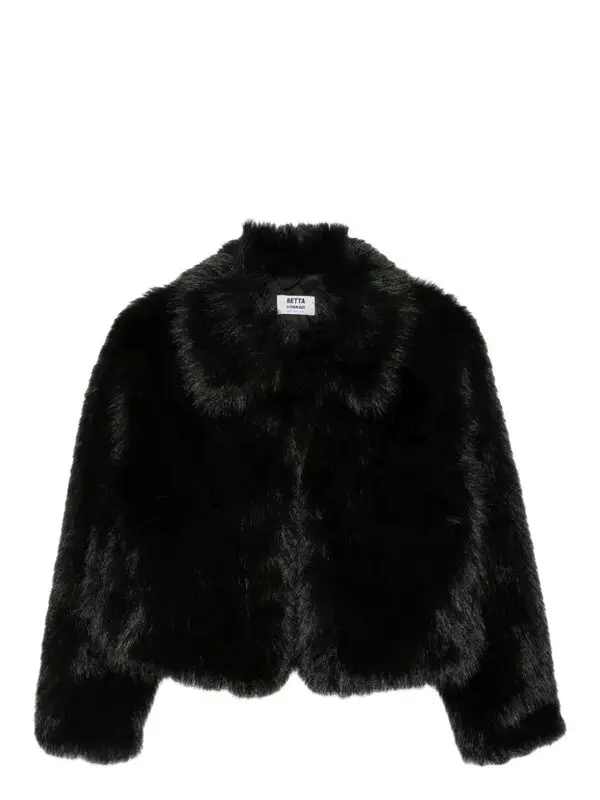 BETTA CORRADI Faux-fur Jacket - Black
