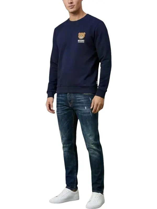 Moschino Teddy Bear Patch Sweatshirt - Blue