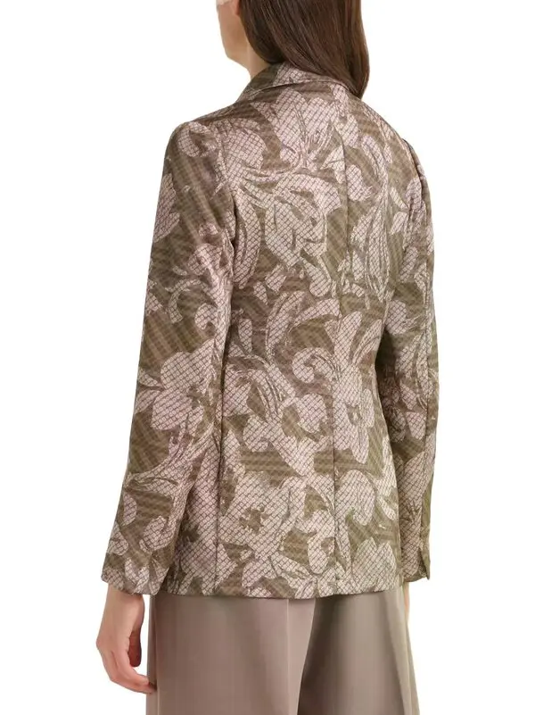Malìparmi Leaf-print Blazer - Pink