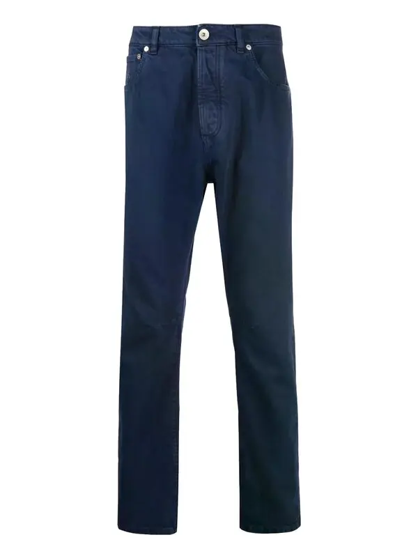 Brunello Cucinelli Slim-cut Cotton Jeans - Blue