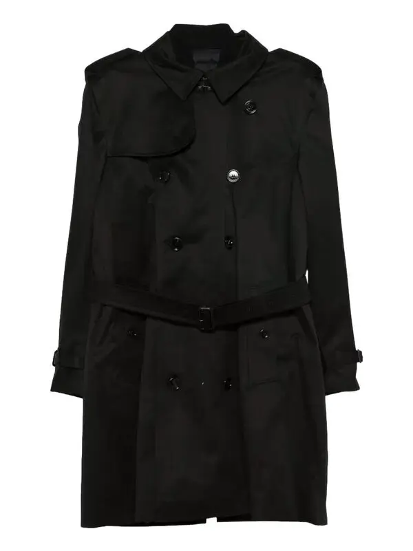 Burberry Mid-length Detachable Gilet Kensington Trench Coat - Black