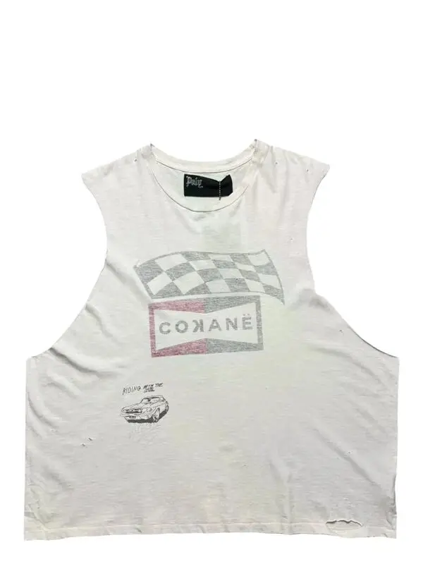 PALY Cokane Reversible Cutoff Tank Top - White