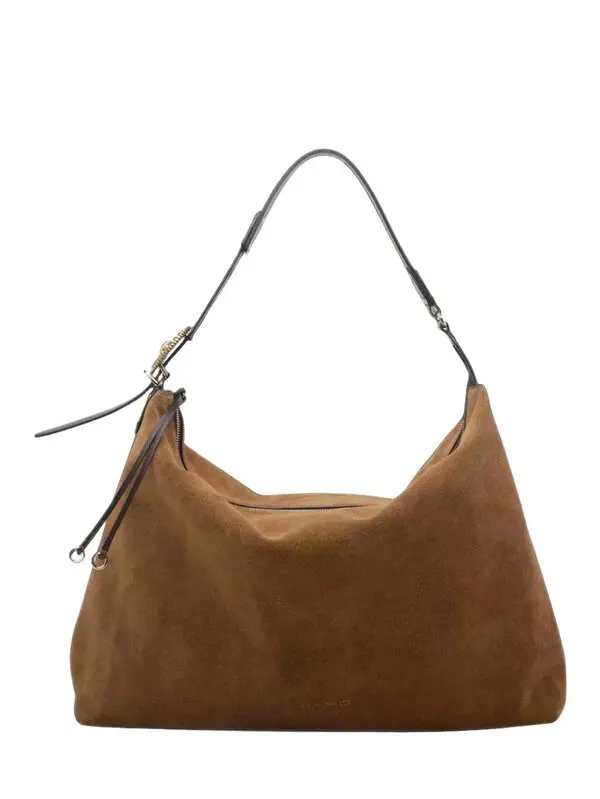 Etro Large Rosette Suede Shoulder Bag - Brown