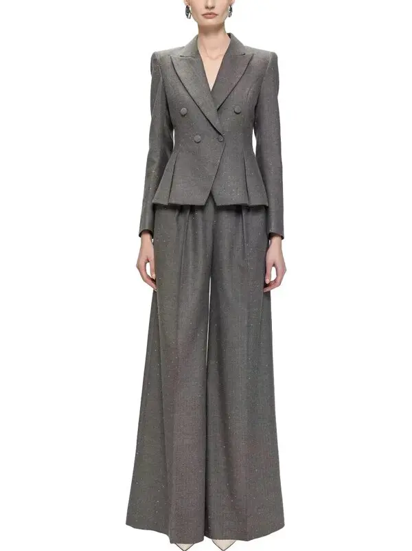 NISSA Single-breasted Fitted Blazer - Grey