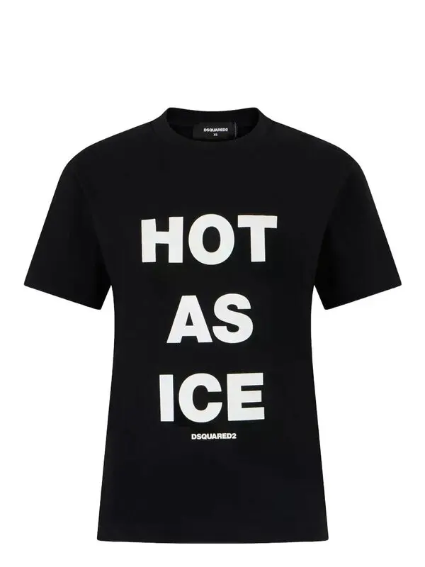 Dsquared2 Slogan-print Cotton T-shirt - Black