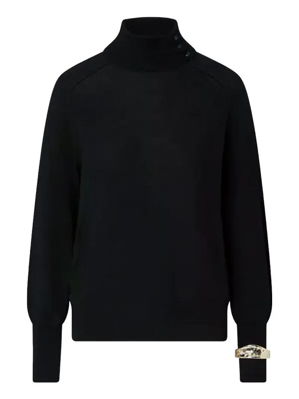 Liu Jo Wool Turtleneck With Bracelet - Black