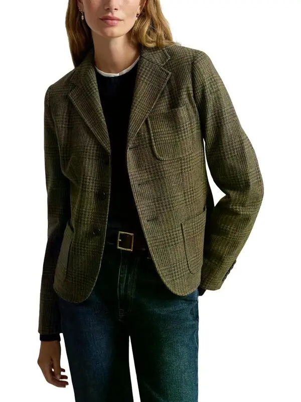 Polo Ralph Lauren Single-breasted Glen Check Blazer - Green