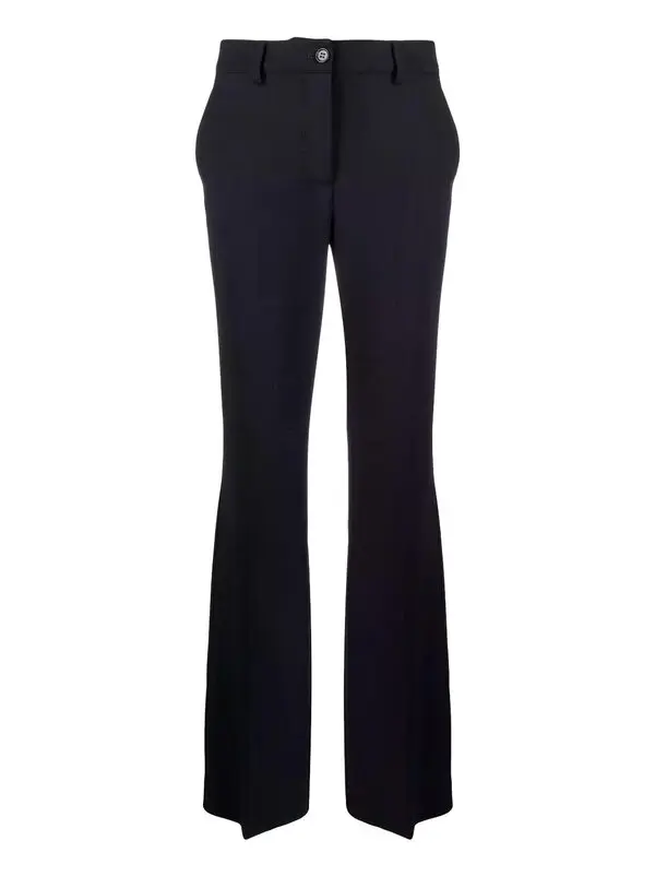 P.a.r.o.s.h Flared High-waisted Trousers - Blue