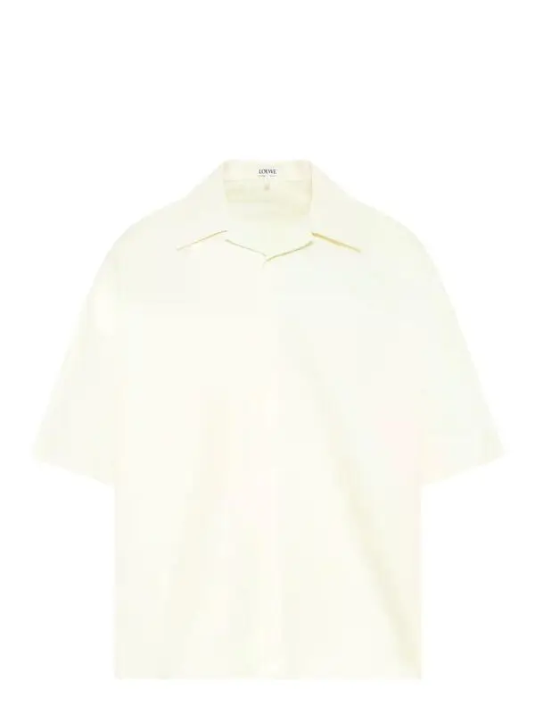 Loewe Short Sleeve Shirt In Cotton - Neutrals