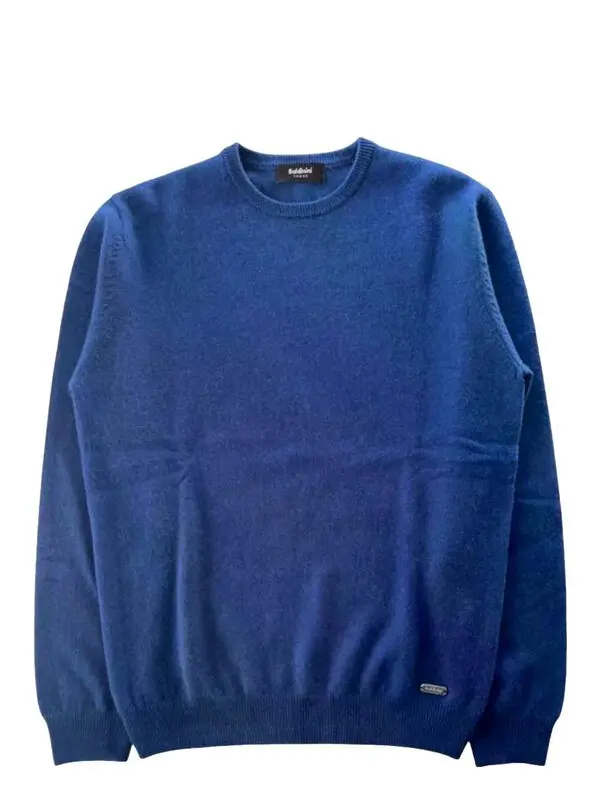 BALDININI Logo-plaque Cashmere Sweater - Blue