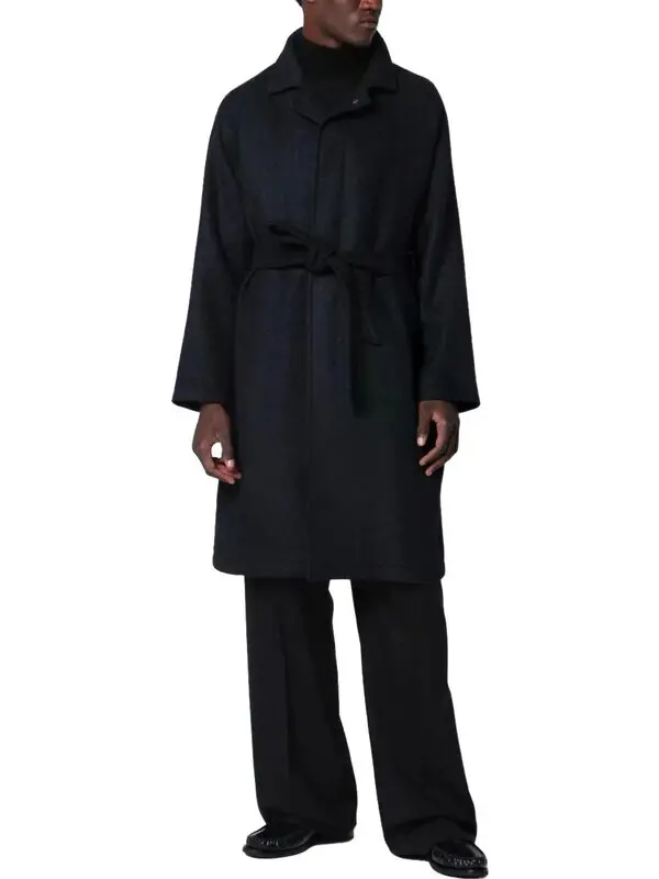 Tagliatore Salomon Belted Coat - Black