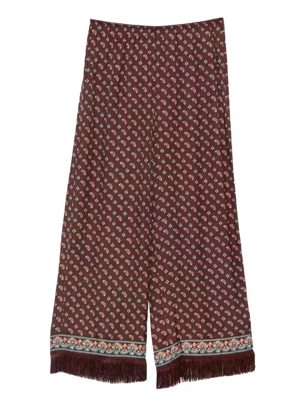 DÔEN Lavona Paisley-print Trousers - Brown