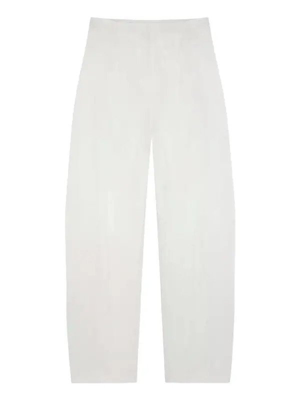 CORTANA Costa High-waisted Linen Trousers - Neutrals