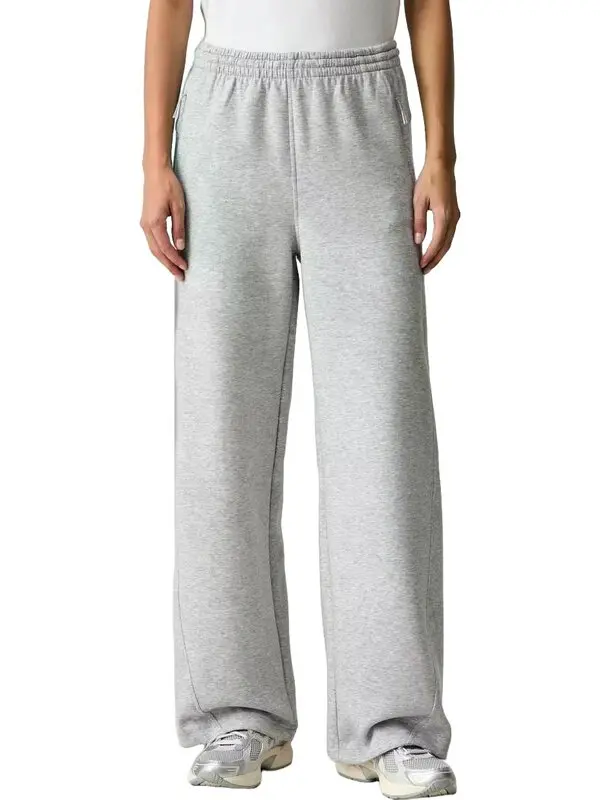 Under Armour Open Unstoppable Fleece Logo-print Wide-leg Track Pants - Grey