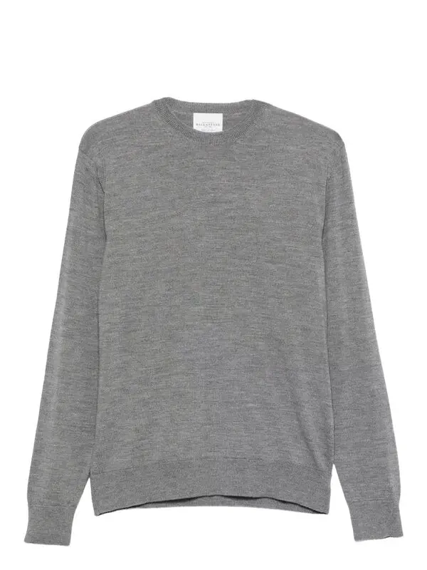 BALLANTYNE Crew-neck Ribbed-trim Sweater - Grey