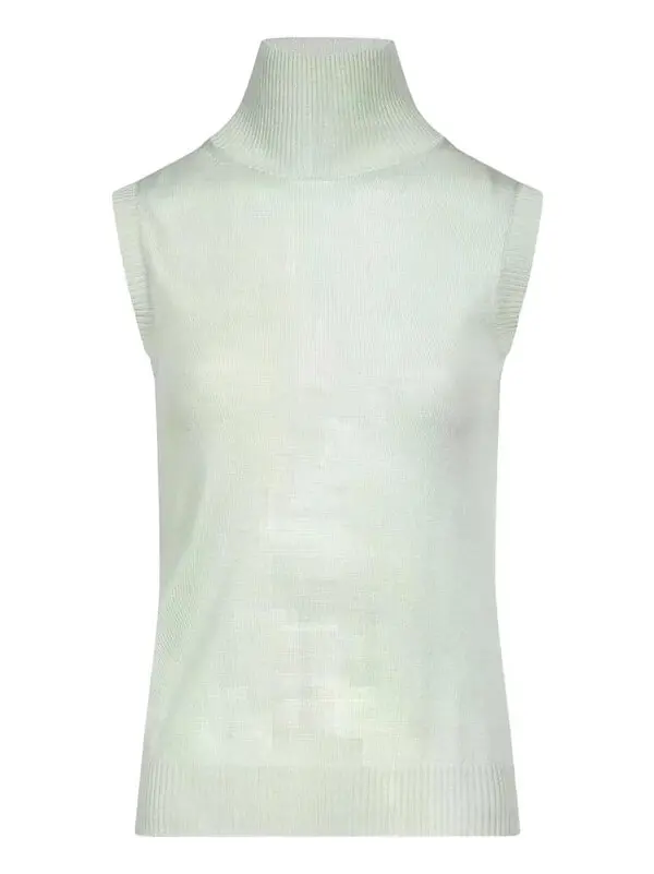 Sportmax Roll-neck Sleeveless Sweater - Green