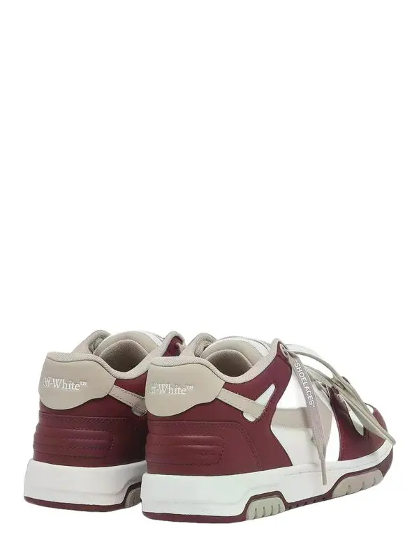 Off-White Out Of Office Panelled Leather Sneakers - Red