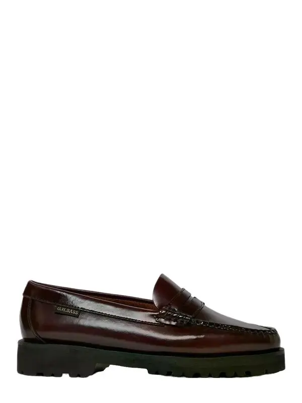 G.H.BASS Weejuns Lug Penny Loafers - Red