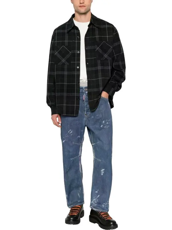 Dsquared2 Kawaii Paint-splatter Distressed Jeans - Blue