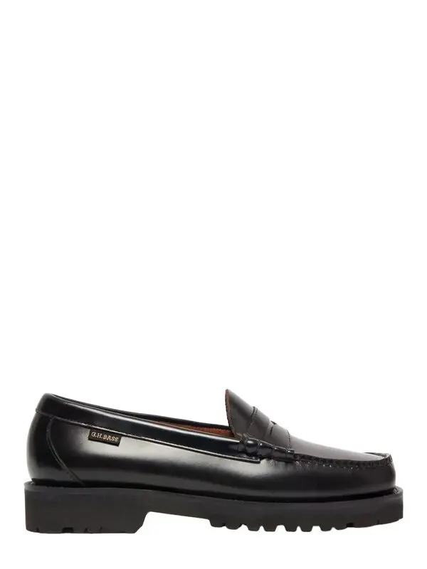 G.H.BASS Weejuns Lug Larson Penny-slot Loafers - Black