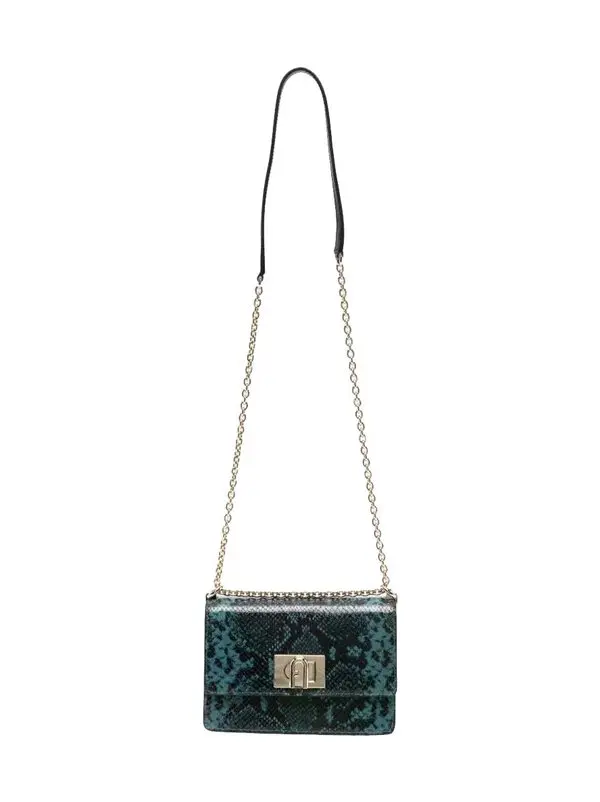 Furla Snake-print 1927 Shoulder Bag - Blue