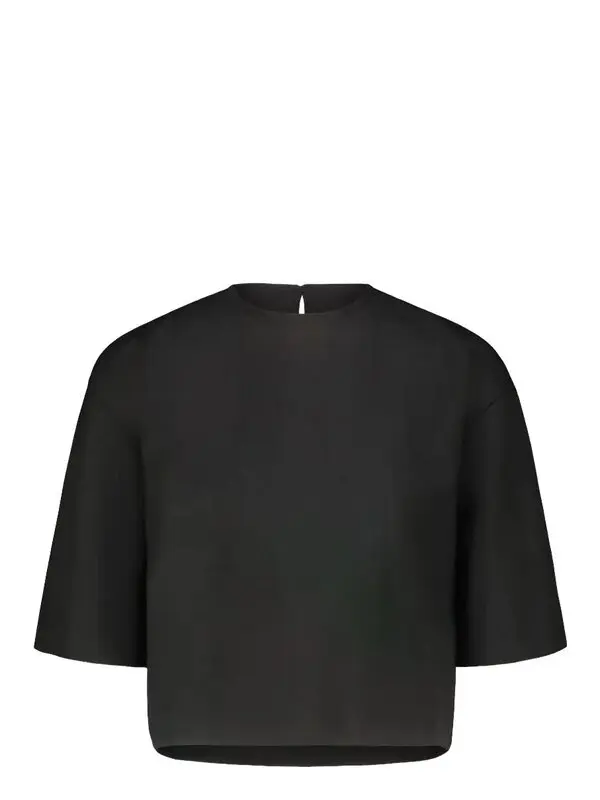 THELATEST Cropped Short-sleeve Top - Black