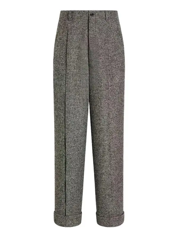 Dolce & Gabbana Birdseye Wool Blend Trousers - Grey