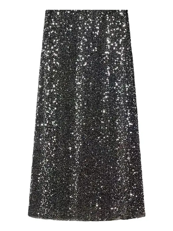 MARANT ETOILE Nejany Sequin-embellished Midi Skirt - Black