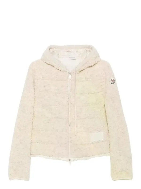Moncler Quilted Fleece-texture Puffer Jacket - Neutrals