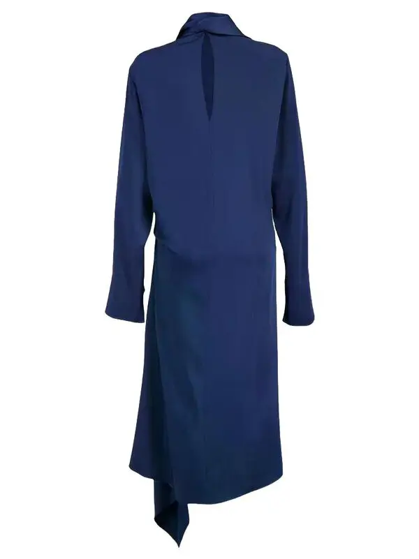 Stella McCartney Draped Satin-finish Midi Dress - Blue