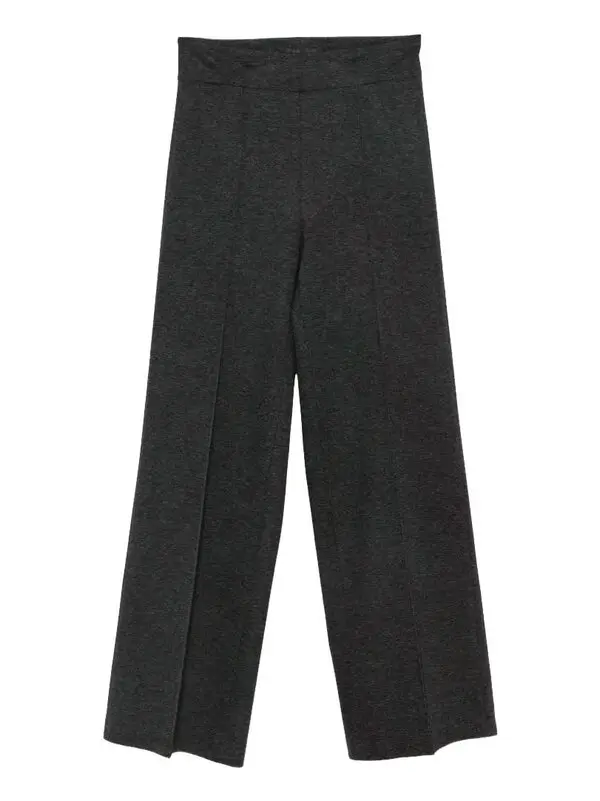 SEMICOUTURE Pressed-crease Wide-leg Trousers - Grey