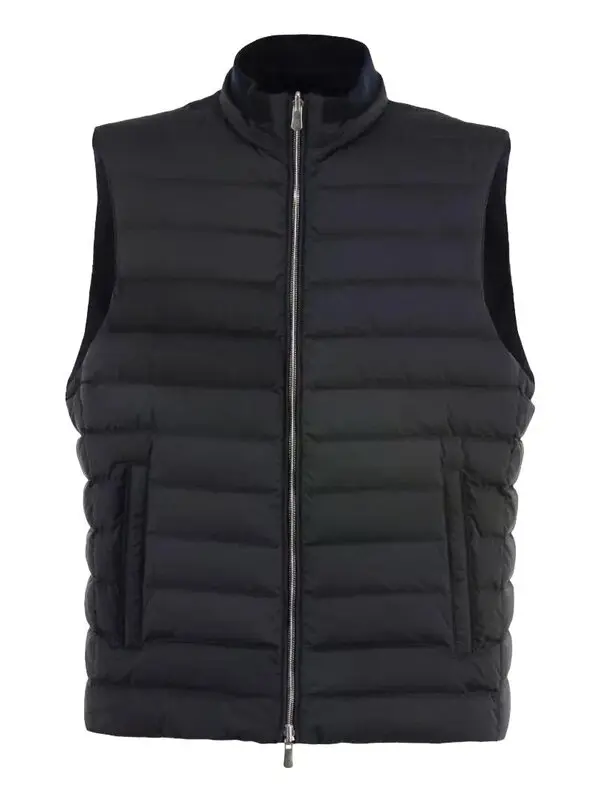 Fedeli Reversible Quilted Gilet - Blue