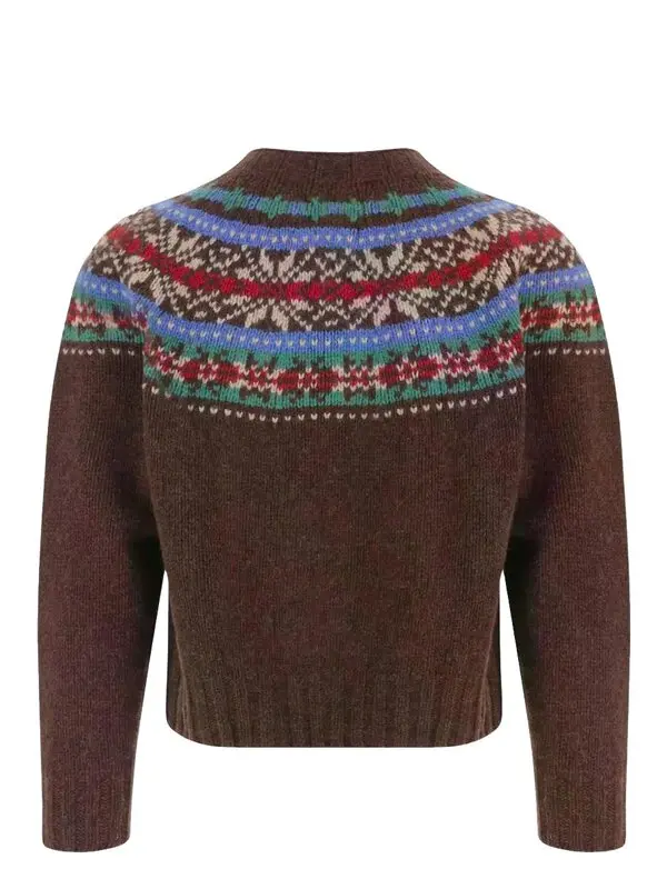 Howlin' Fair Isle Wool Sweater - Brown
