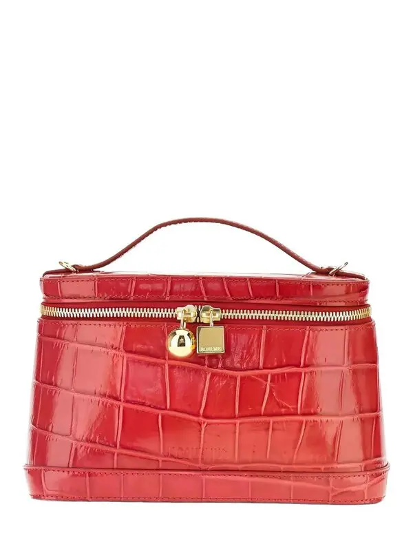 Jacquemus Croc-effect Leather Tote Bag - Red