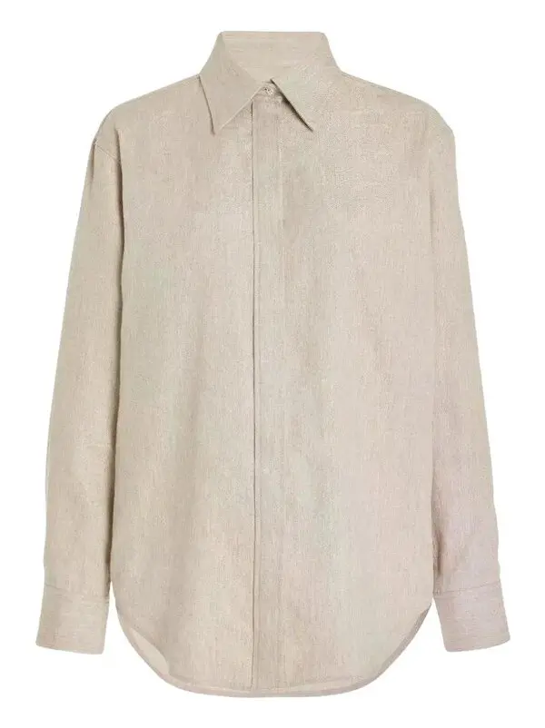 Brandon Maxwell Allie Button-down Shirt - Neutrals