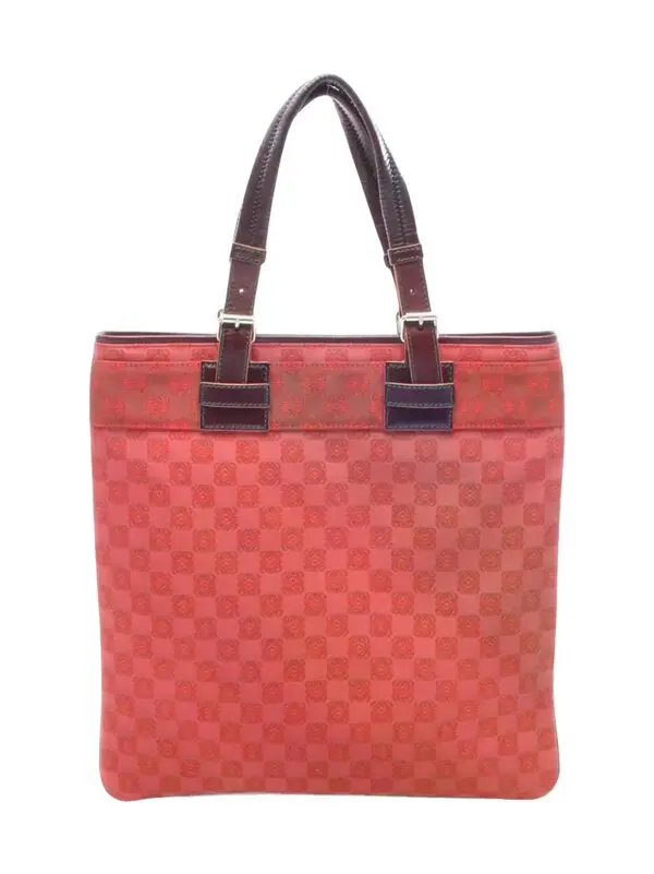 Loewe 2000-2026 Anagram Canvas Tote Bag - Red