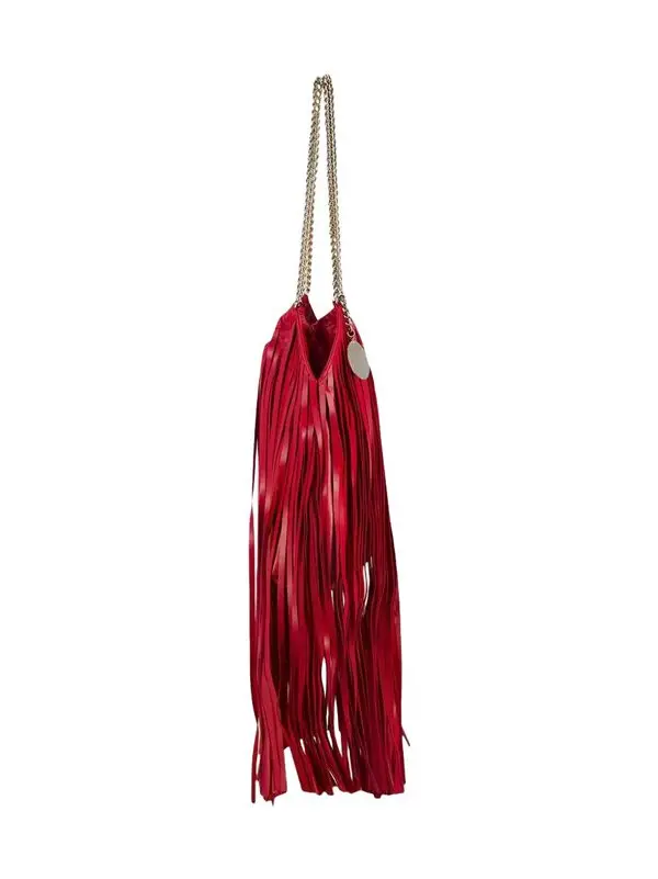 Stella McCartney Falabella Fringe Drawstring Shoulder Bag - Red