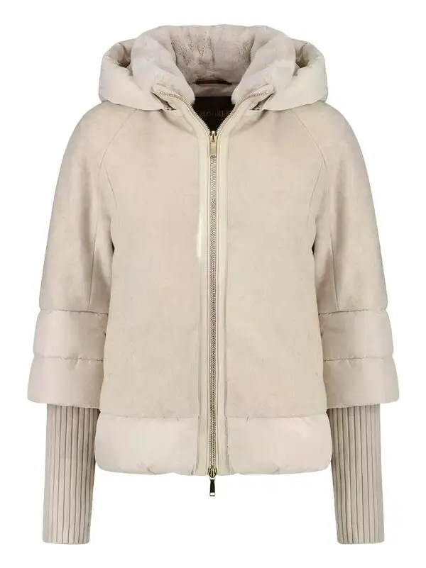 MOORER Medea-ba3 Panelled Puffer Jacket - Brown