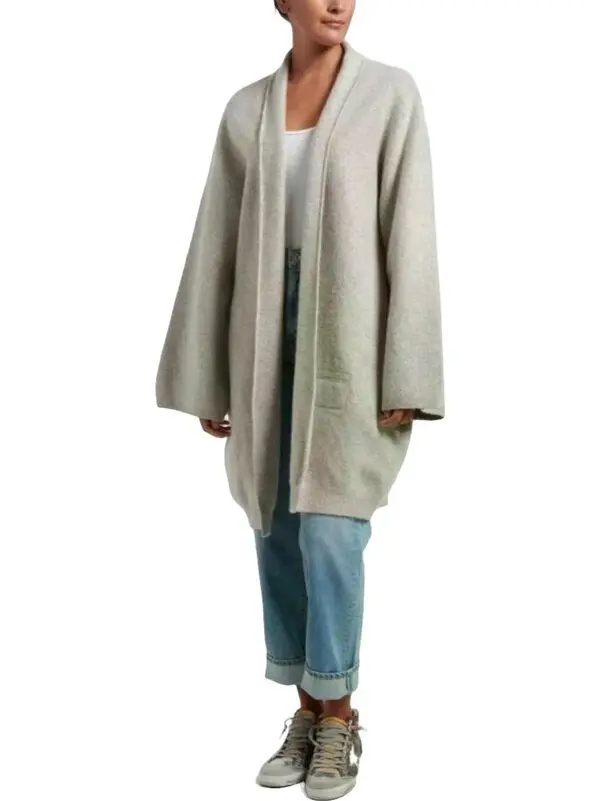 Frenckenberger Felted Open-front Coat - Neutrals
