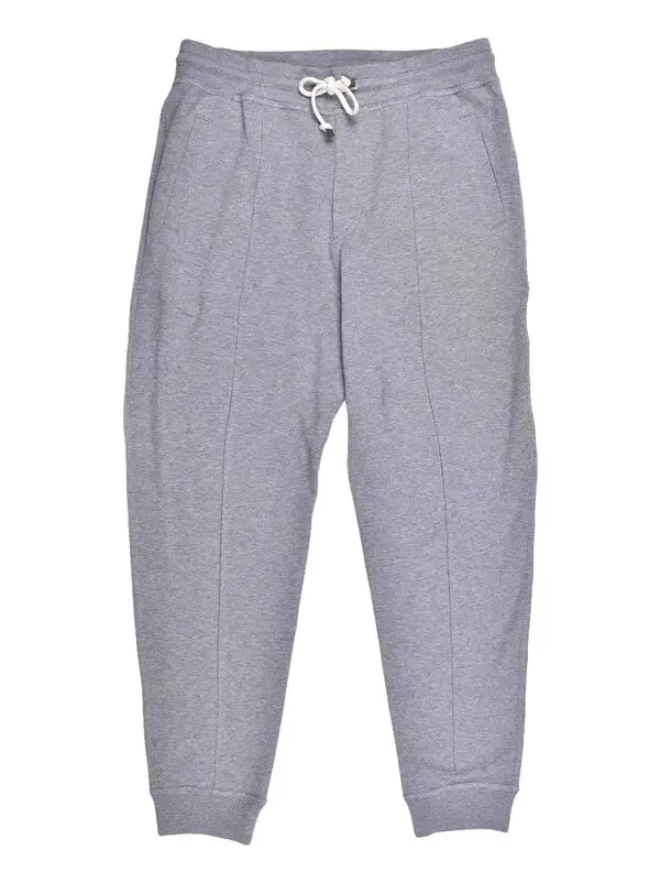 Brunello Cucinelli Drawstring-waistband Tapered-leg Track Pants - Grey