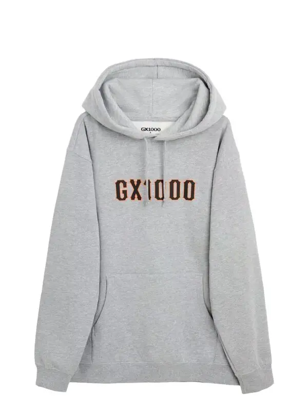 GX1000 Logo-print Hoodie - Grey