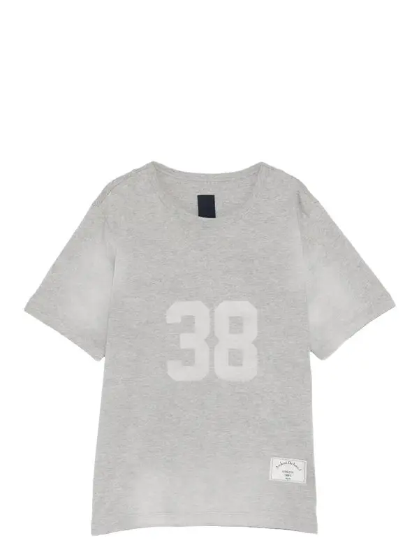 JUUN.J Number-print Logo-patch T-shirt - Grey