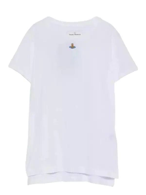 VIVIENNE WESTWOOD Orb-embroidered Peru T-shirt - White
