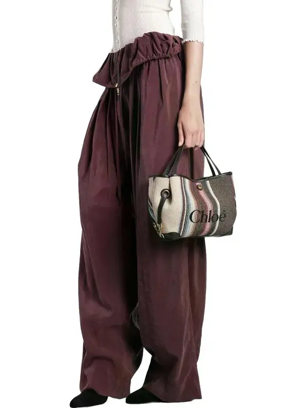 Chloé Paperbag-waist Palazzo Pants - Red