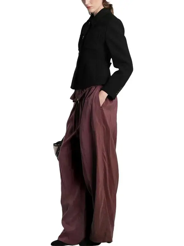 Chloé Paperbag-waist Palazzo Pants - Red