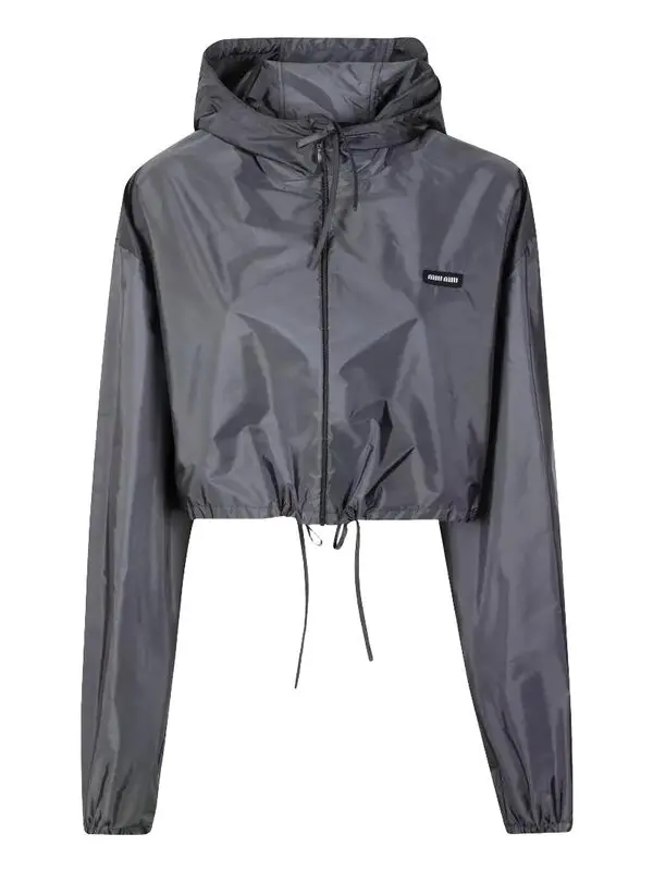 Miu Miu Technical Fabric Windbreaker - Grey