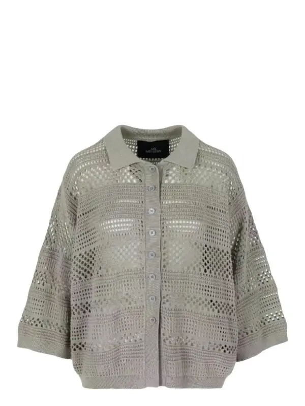 MR MITTENS Thilda Crochet-knit Cardigan - Grey